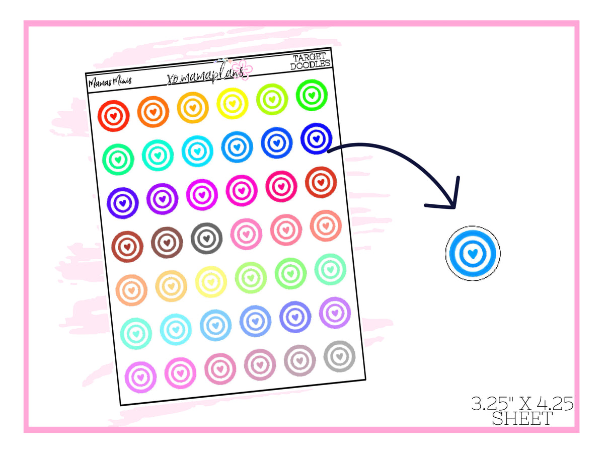 MM- Target Doodle Stickers – xoMamaPlans