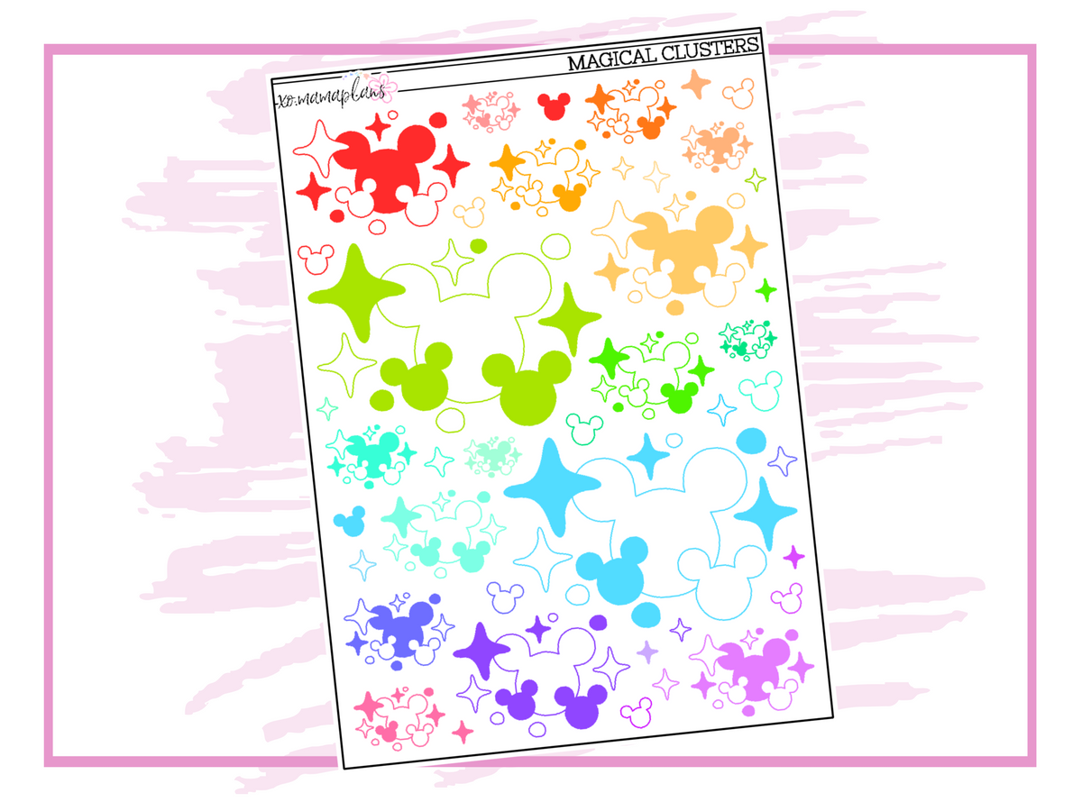 Magical Cluster Stickers – xoMamaPlans