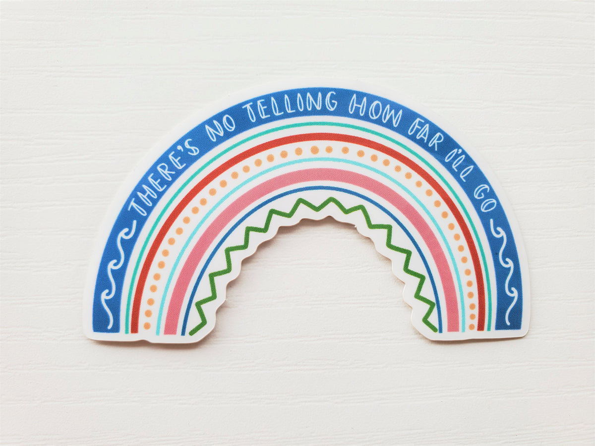 How Far Rainbow Doodle Vinyl Sticker – xoMamaPlans