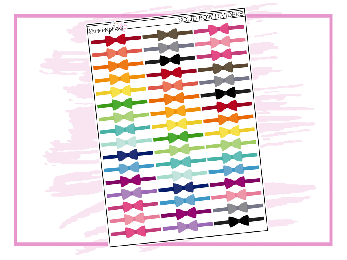 Bow Divider Stickers – xoMamaPlans